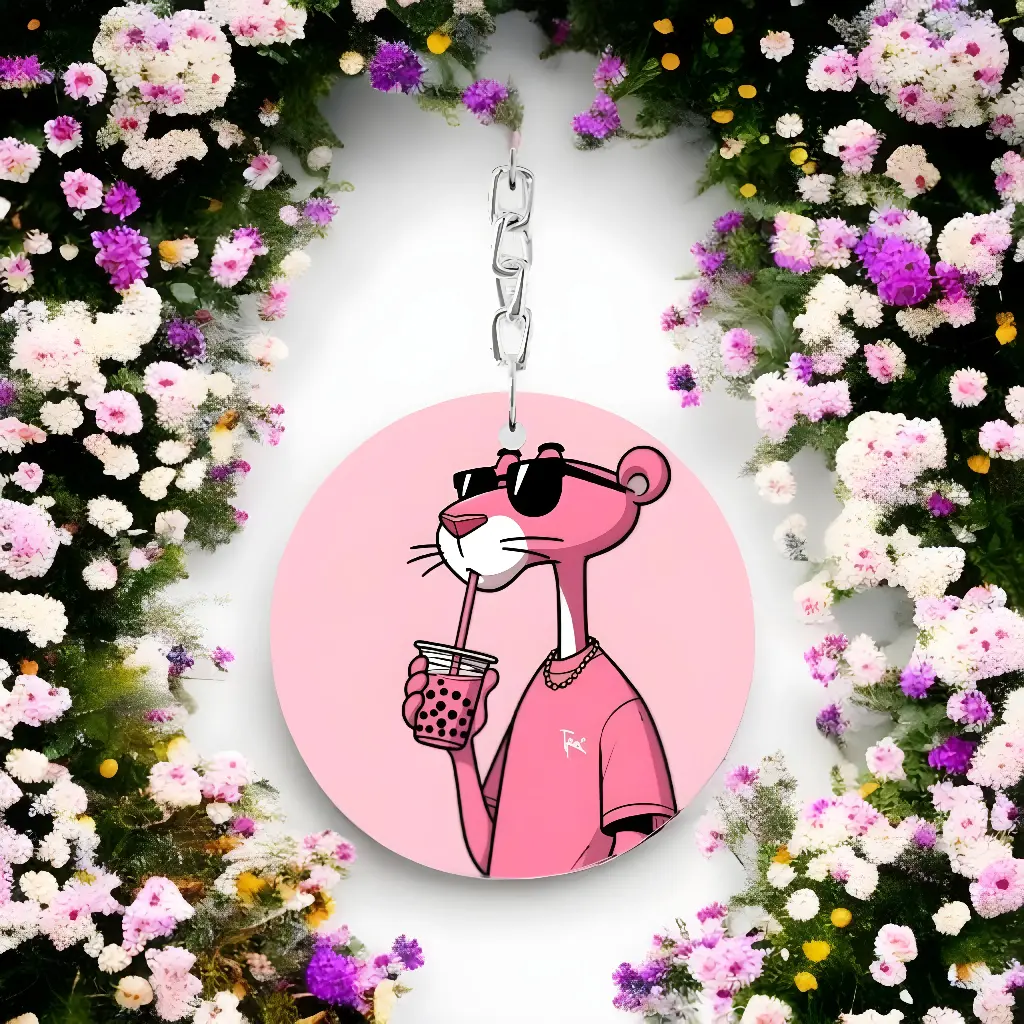 Pink panther keychain | Kaiteki